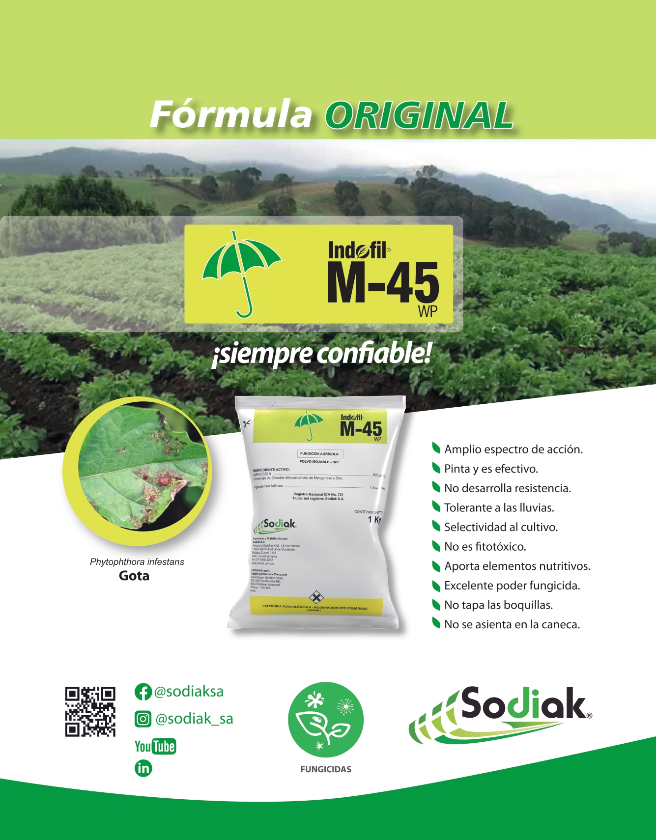 Indofil® M-45: el Mancozeb de toda la vida con su fórmula original, de ...